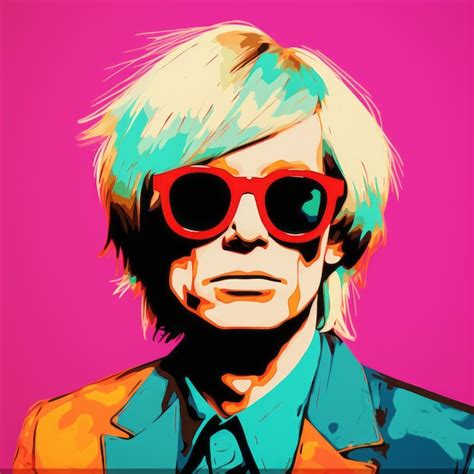 Premium Photo Andy Warhol Inspired Pop Art Portrait With Pink And Red