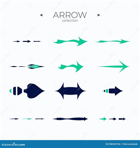 Line Arrow Icon Set Line Icons Collection Modern Vector Symbols