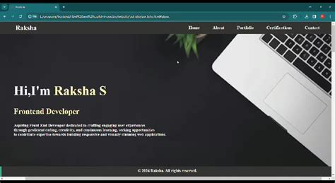 Raksha Senthilkumar On Linkedin Webdevelopment Internship