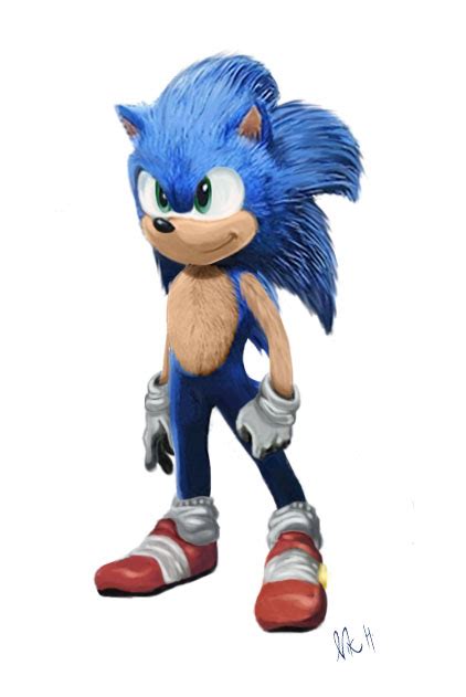 Sonic The Hedgehog Movie Redesign Art