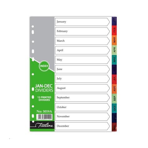 Index A4 10 Tab Rainbow Plain Pvc Ref 3010