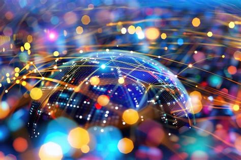 Premium Photo Abstract Cityscape Network Connection For Global Internet Connectivity