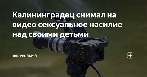 Калининградец снимал на видео сексуальное насилие над своими детьми Янтарный край Дзен