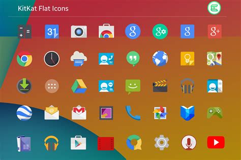 Android Kitkat App Icons