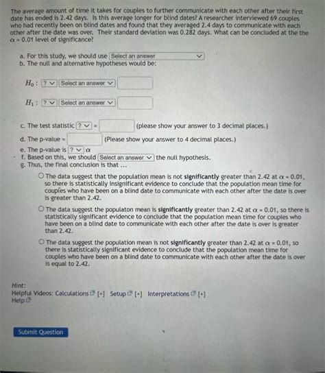 Solved The Average Amount Of Time It Takes For Couples To Chegg Com