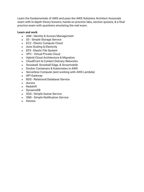 learn the fundamentals of aws and pass the aws solutions pdf