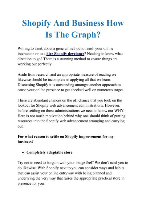 Shopify And Business How Is The Graph By John Turner Issuu