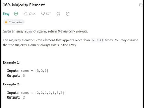 169 Majority Element YouTube