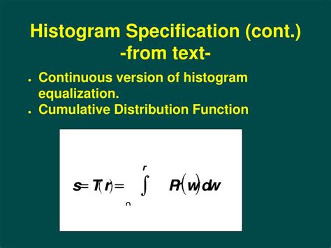 PPT Histogram Specification PowerPoint Presentation Free Download ID 6013731