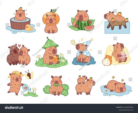 6 224 Cute Cartoon Capybara Royalty Free Photos And Stock Images Shutterstock