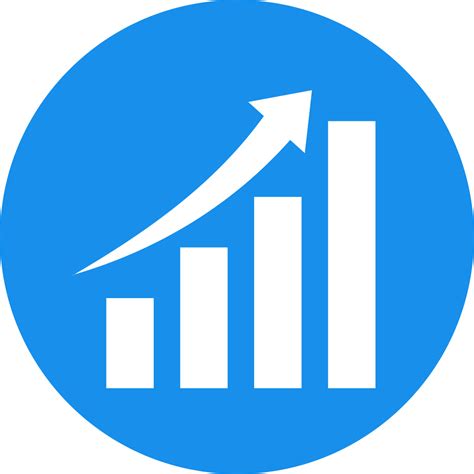 Blue Chart Circle Graph Revenue Growth Icon Download On Iconfinder