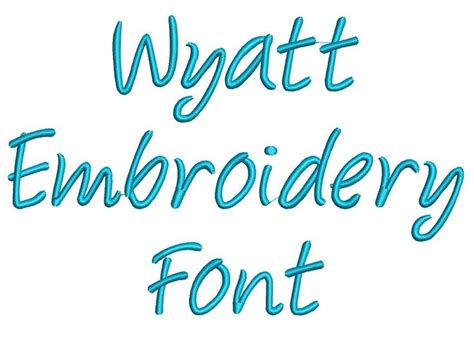 Wyatt Embroidery Font