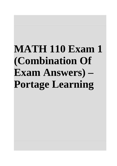 Math 110 Exam 1 Math 110 Module 4 Problem Set 3 Introduction To Statistics Math 110 Module