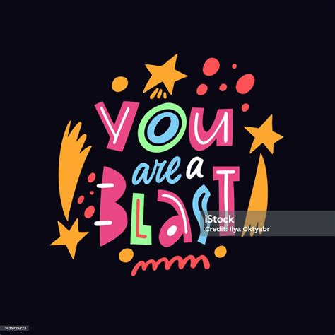 당신은 폭발적인 현대 타이포그래피 다채로운 레터링 문구입니다 동기 부여 긍정적 인 어린이 텍스트 개념에 대한 스톡 벡터 아트 및 기타 이미지 Istock