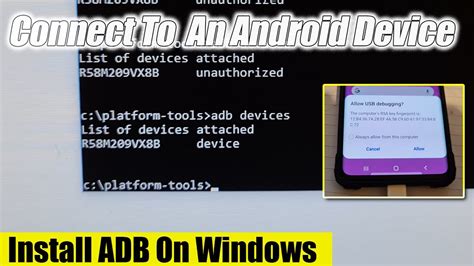 how to install android adb on windows and connect to an android device youtube