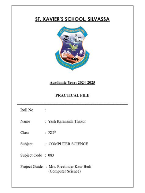 Cs Practical File Pdf Computer File Sql