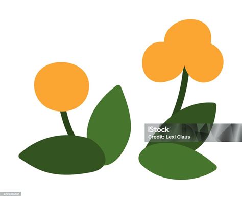 벡터 만화 진들딸기 클립아트 삼림 지대 또는 정원 식물 아이콘은 흰색 배경에 고립되어 있습니다 숲 자연 오렌지 베리 그림 코티지 코어 수확 0명에 대한 스톡 벡터 아트 및