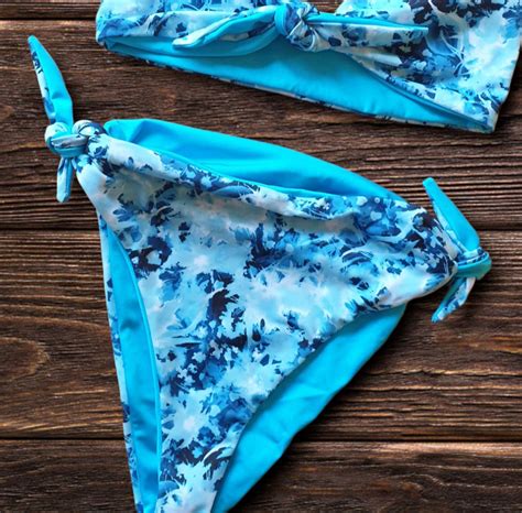 Tia Bikini Bottoms With Side Bows Size Medium Jacqui Lou Designs
