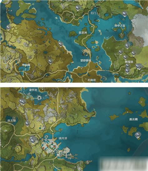 原神夜泊石地图位置 原夜泊石位置图 原石珀位置 第12页 大山谷图库
