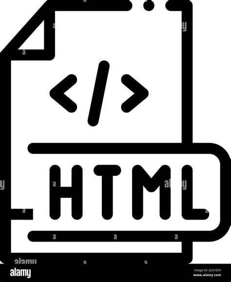 Front End Html Code Icon Vector Outline Illustration Stock Vector Image