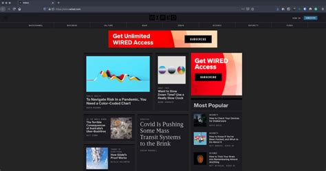 Wired Dark Mode [reading Has Never Been More Delightful]