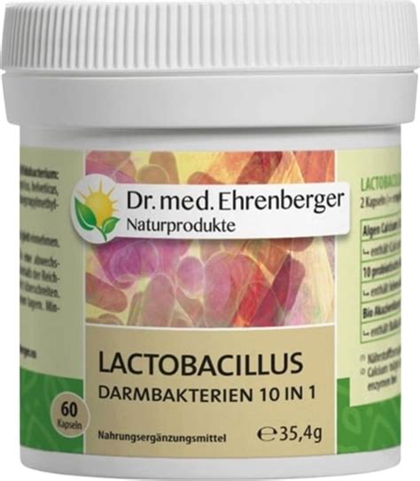 Lactobacillus Gut Bacteria 10 In 1 60 Capsules Dr Ehrenberger