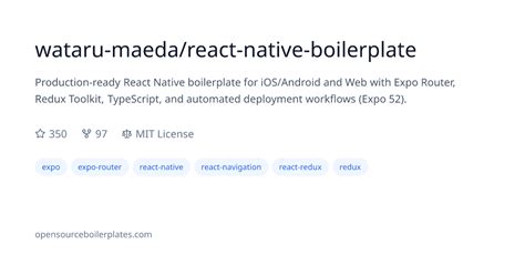 wataru maeda react native boilerplate