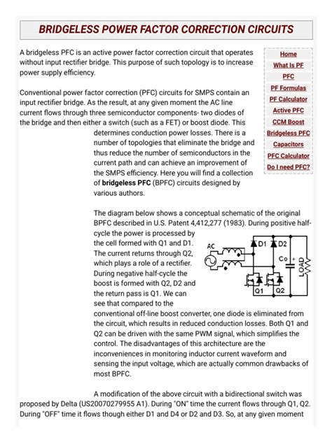 Bridgeless Power Factor Correction Circuits Pdf Rectifier Electrical Equipment