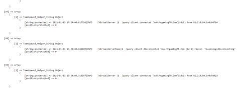 Ts3 Php Framework Get Log All Tools Teamspeak
