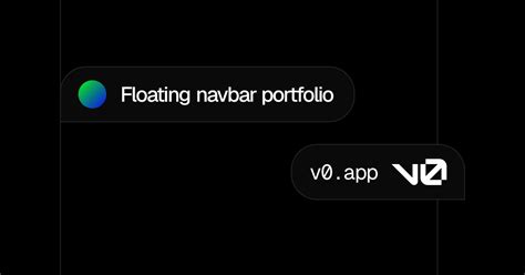 Floating Navbar Portfolio V0 By Vercel