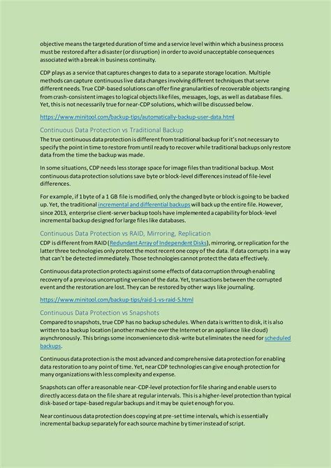 Continuous Data Protection Pdf