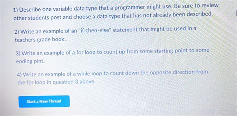 Solved Describe One Variable Data Type That A Programmer Chegg
