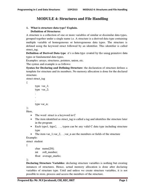 File Handling Notes Pdf Parameter Computer Programming Data Type