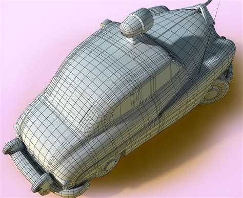 만화 복고풍 경찰 차 02 3d 모델 89 3ds C4d Fbx Lwo Ma Max Obj Free3d