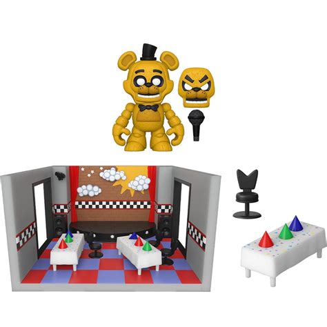 Five Nights At Freddy S Snap Playset Stage With Gold OFF