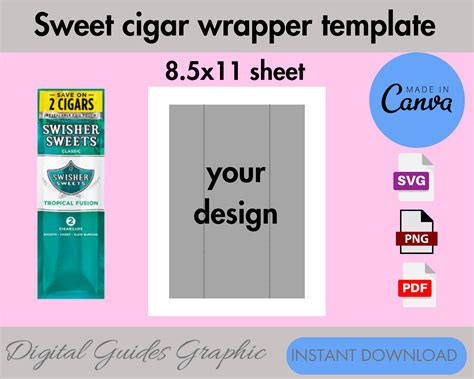 Sweet Cigar Wrapper Template Swisher Sweets Template Sweet Cigar Pack