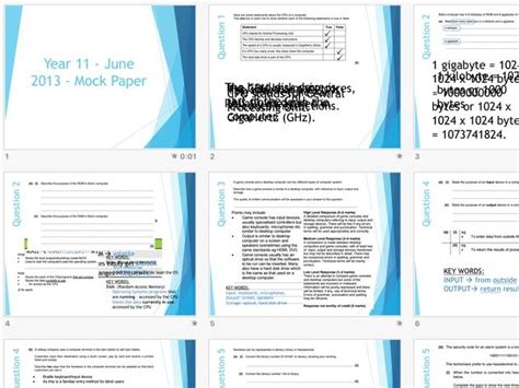 13 June 2013 Gcse Computing Mark Scheme Teaching Resources