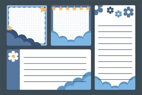 Cute Notepad And Scrapbook Frames Set Graphic By Ozan Id · Creative Fabrica