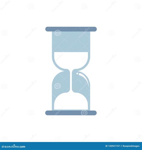 Blue Hourglass Isolated Graphic Illustration Stock Illustration