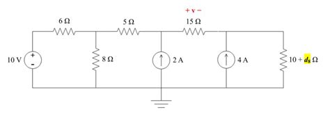 Solved Find the voltage v of the 15 Ω by source Chegg com