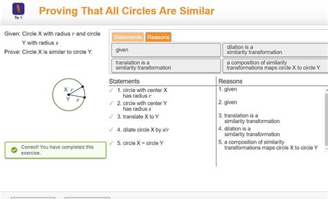 Given Circle X With A Radius R And Circle Y With Radius S Prove Circle X Is Similar To Circle