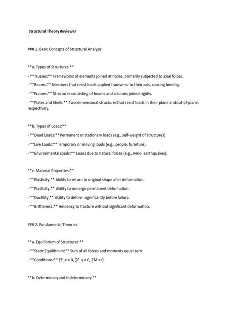 Reviewer 1 Structural Theory Download Free Pdf Deformation Engineering Bending