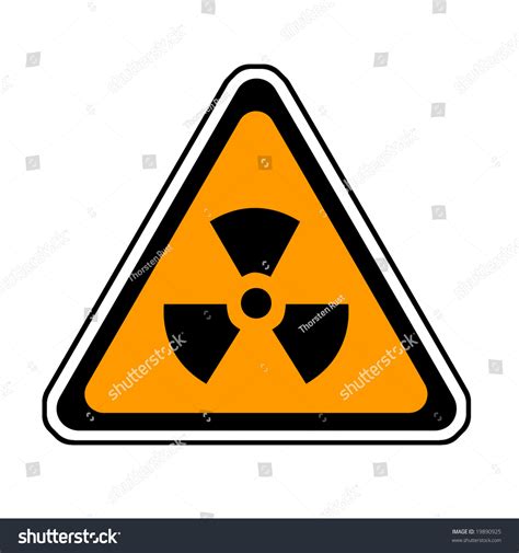 Radiation Warning Sign Radioactive Symbol White 库存插图 19890925 Shutterstock