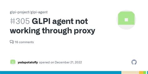 glpi agent not working through proxy · issue 305 · glpi project glpi