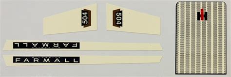 Decal 1 16 Farmall 504 Set 544 Conversion DI39 Midwest Decals Farm Toys