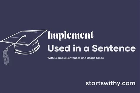 Implement In A Sentence Examples 21 Ways To Use Implement