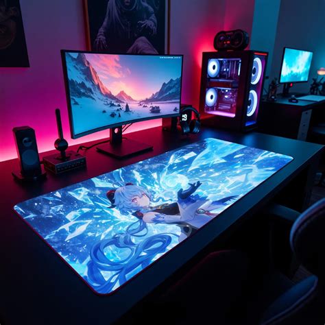 Ganyu Xl Cyro Anime Mouse Pad Large Genshin Impact Inspired Desk