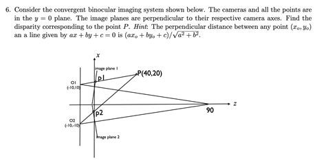 Solved 6 Consider The Convergent Binocular Imaging System