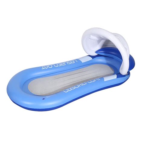 Jasmine Foldable Inflatable Back Floating Row Sunshade Swimming Pool Lounger Blue Walmart Canada