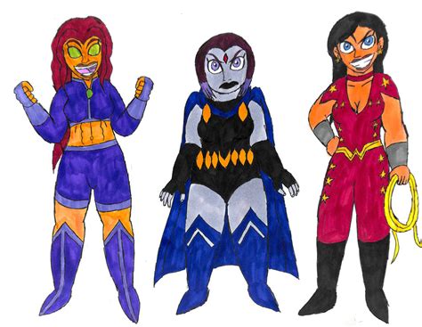 Titans Girls By Theprofburg On Deviantart